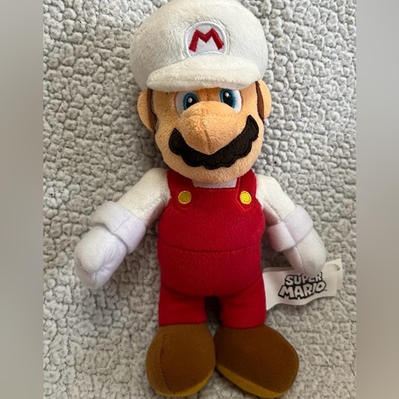 Nintendo | Toys | Super Mario Fire Mario Plush Stuffed Toy 9 22 | Poshmark